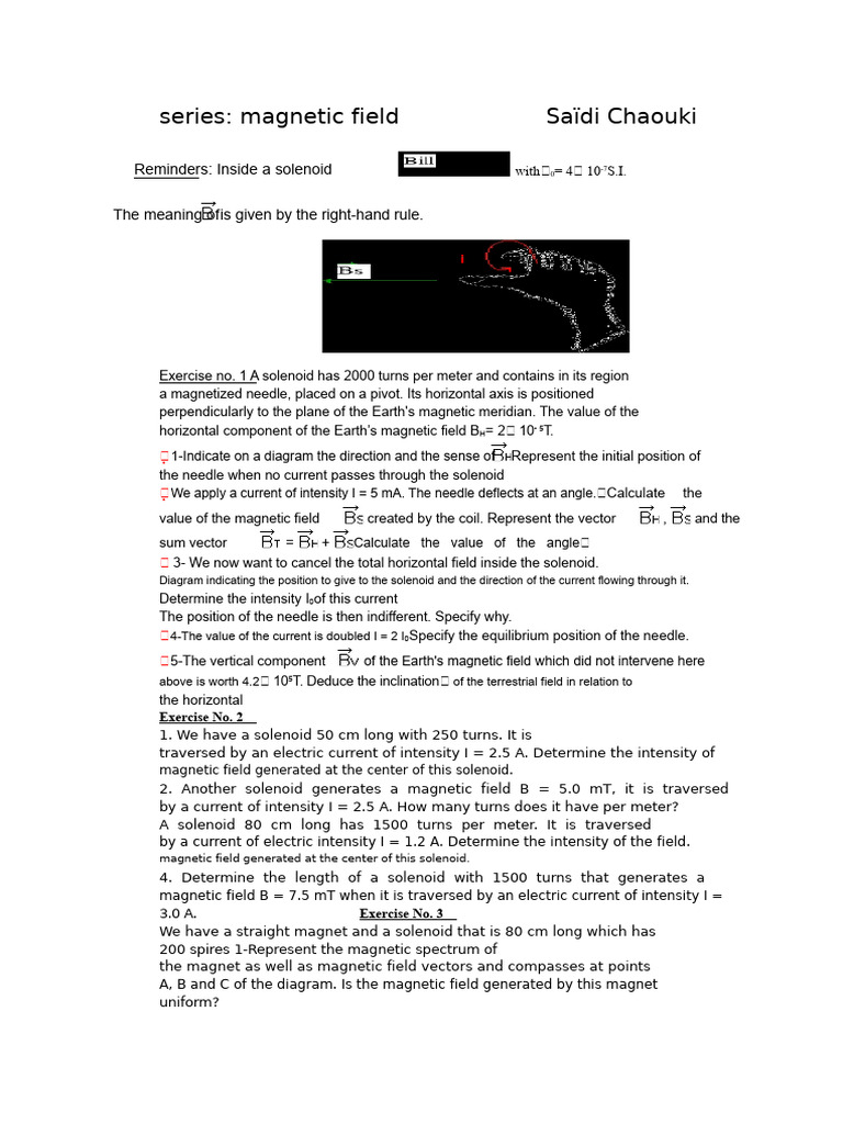 Magnetic Series | PDF | Magnetic Field | Electric Current
