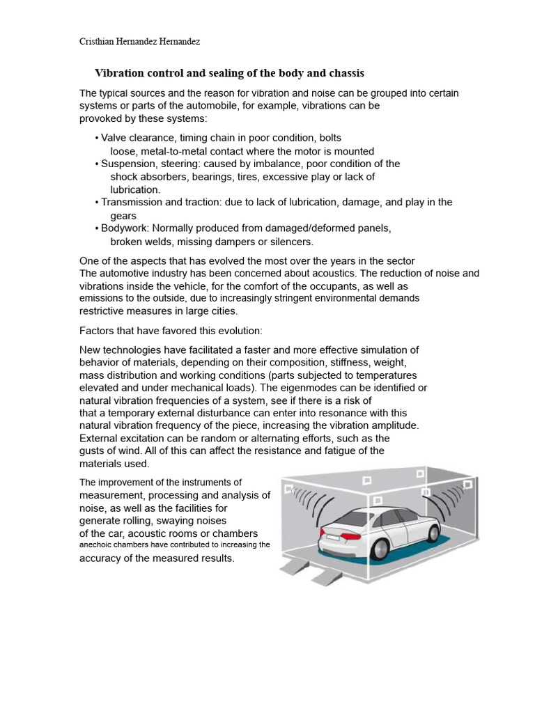 Vibration Control and Sealing of The Body and Chassis | PDF | Engines ...