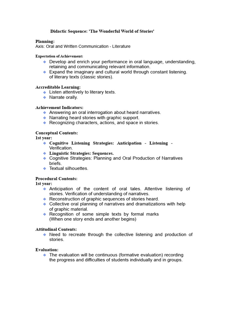 Didactic Sequence Classic Tales | PDF | Pinocchio