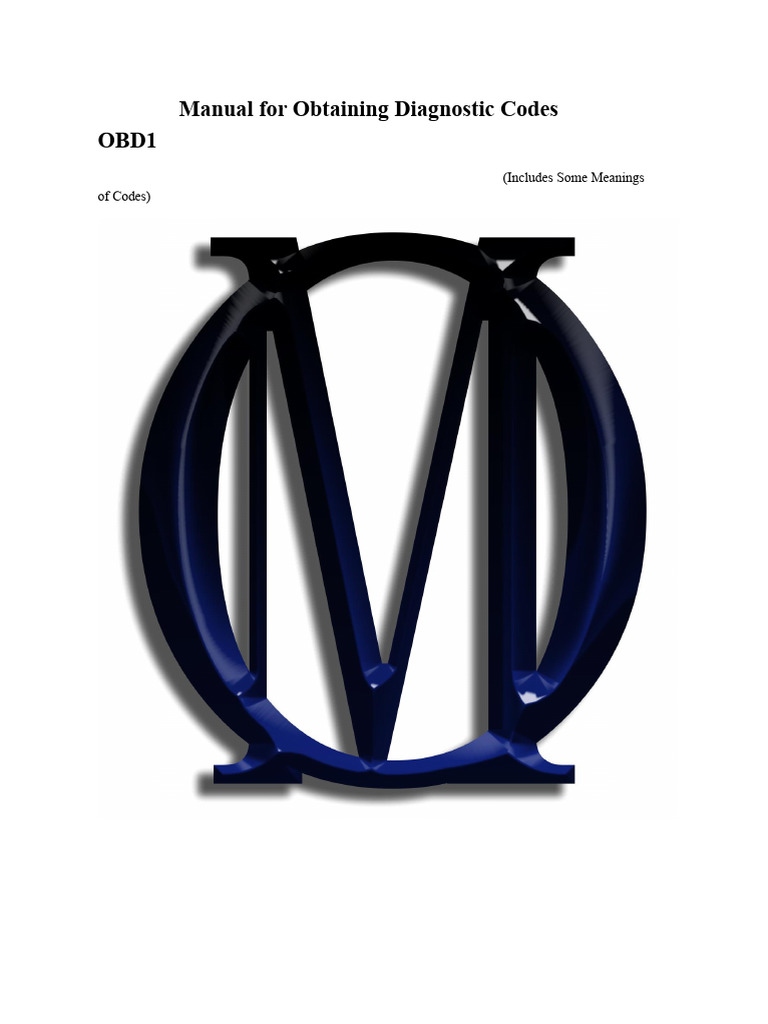 OBD1 Code Reading and Clearing Guide | PDF | Throttle | Engines