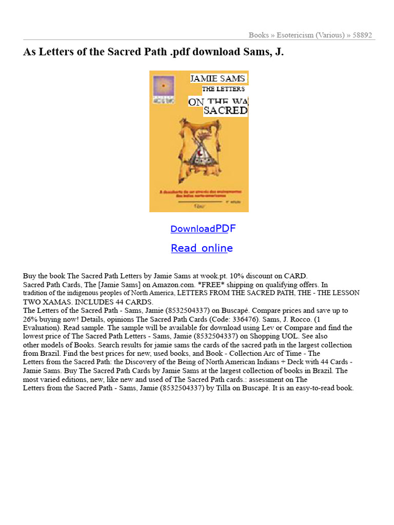 The Letters of The Sacred Path PDF | PDF