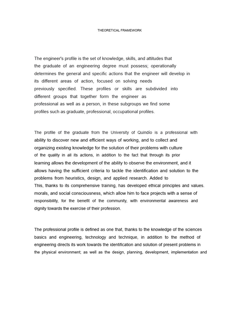 Theoretical Framework | PDF | Engineering | Civil Engineering