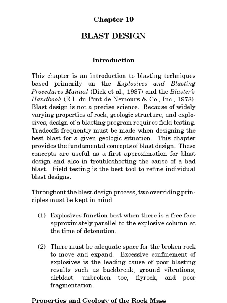 Blast Design Techniques and Principles | PDF