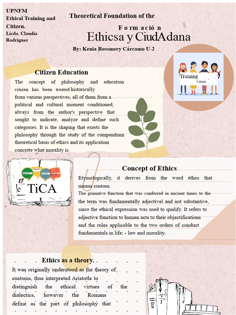Infographic On The Fundamentals of Ethical and Civic Education | PDF