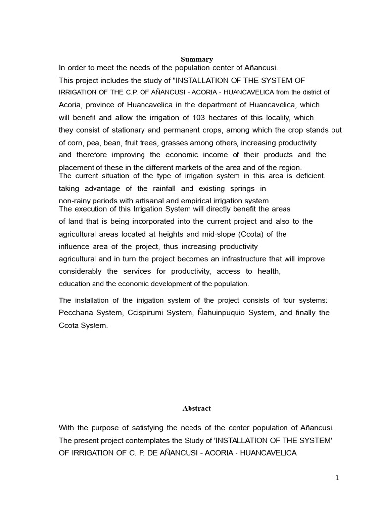 Irrigation Canal Project and Its Generalities | PDF | Soil | Irrigation