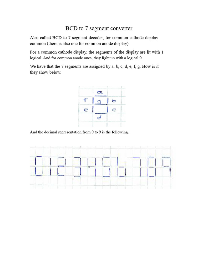 BCD To 7 Segment Converter | PDF