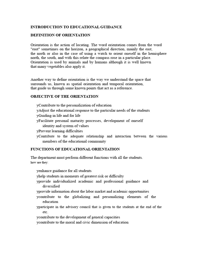 Introduction To Educational Guidance | PDF | Curriculum | Theory