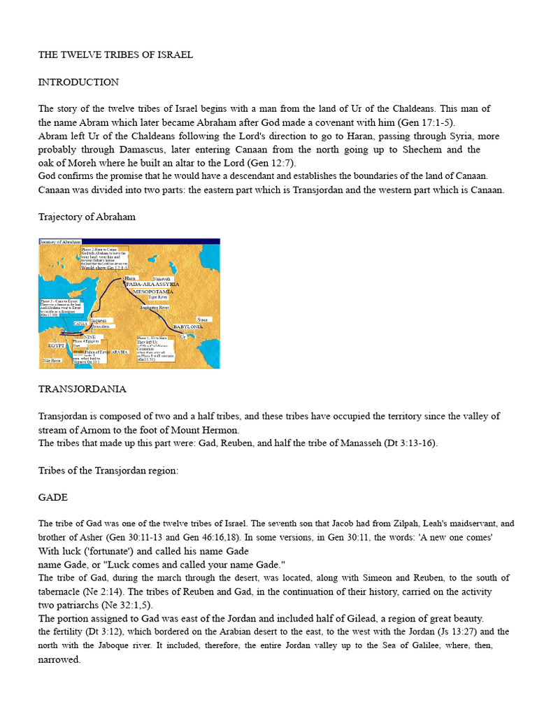 12 Tribes | PDF | Jacob | Books Of The Hebrew Bible