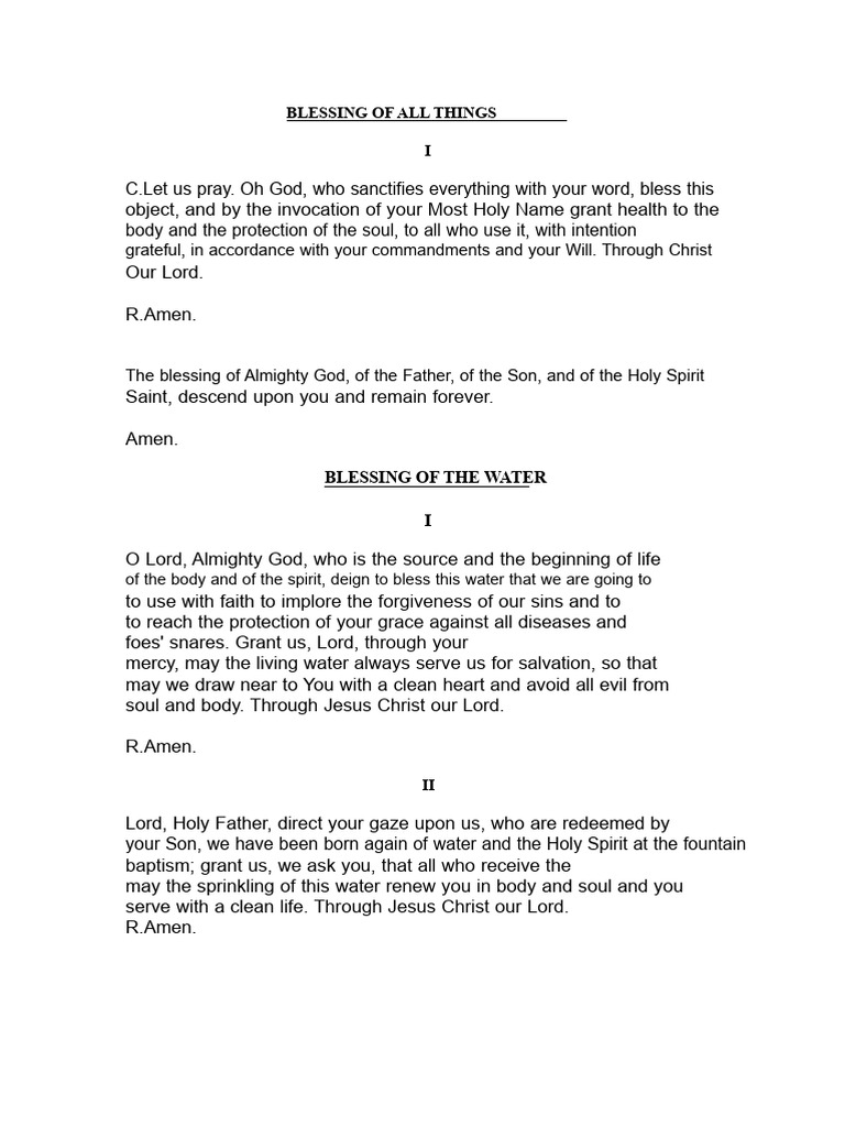 Blessing of Religious Objects | PDF | Mary, Mother Of Jesus | God The ...
