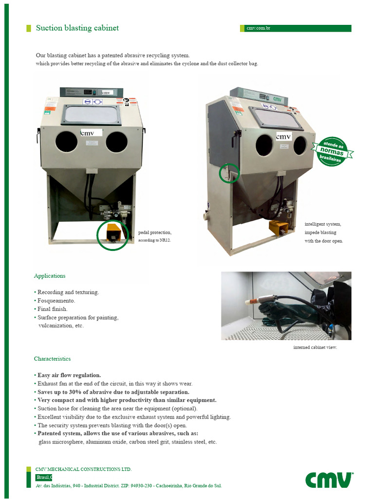 Advanced Suction Blasting Cabinet | PDF | Industrial Processes ...