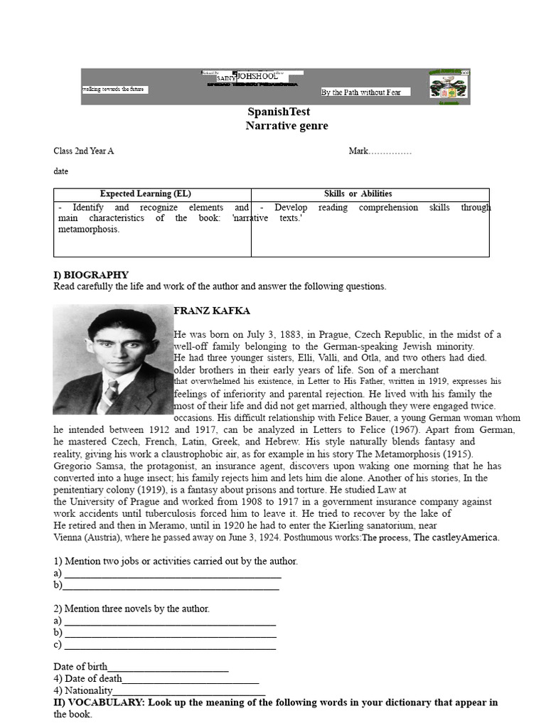 Kafka's Metamorphosis Study Guide | PDF | The Metamorphosis | Franz Kafka