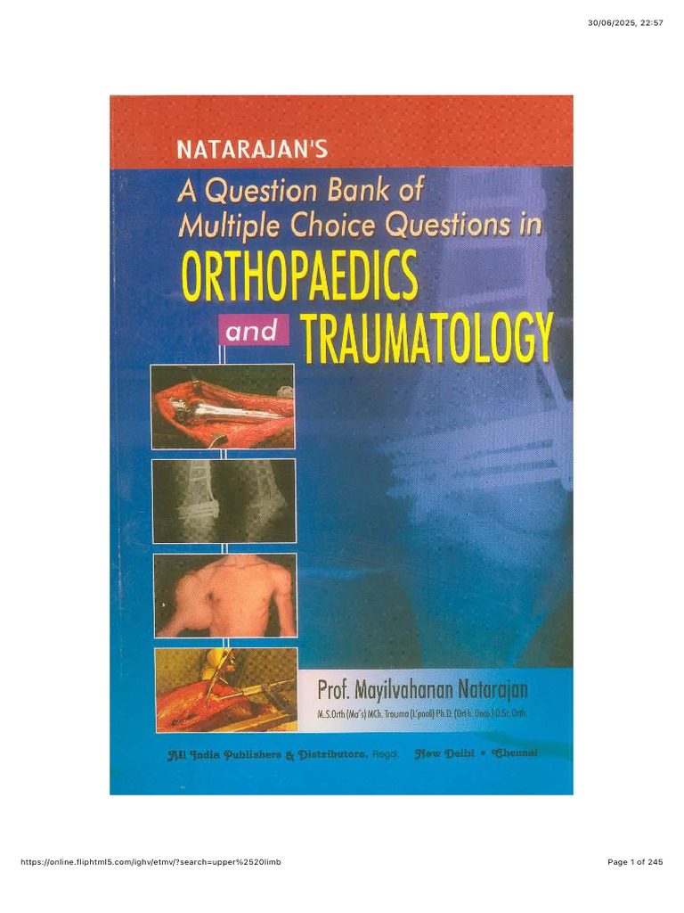 A Question Bank of Multiple Choice Questions in Orthopaedics and ...