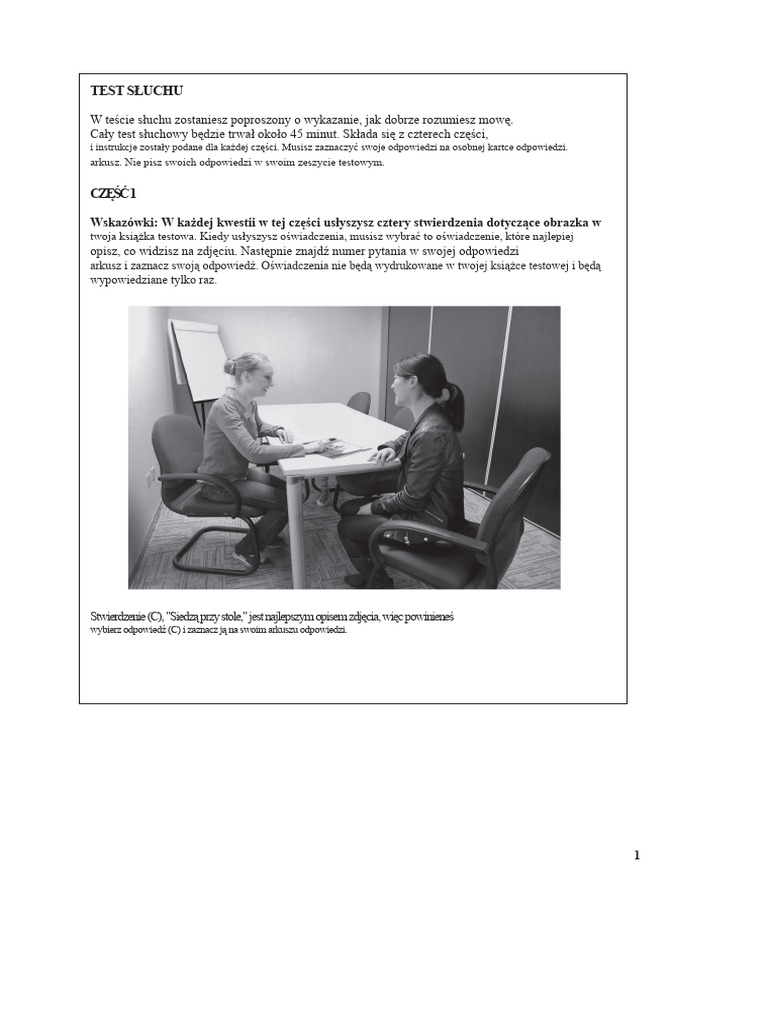 ETS TOEIC Regular Exam Past Entrance Documents LC Online Mock Test | PDF