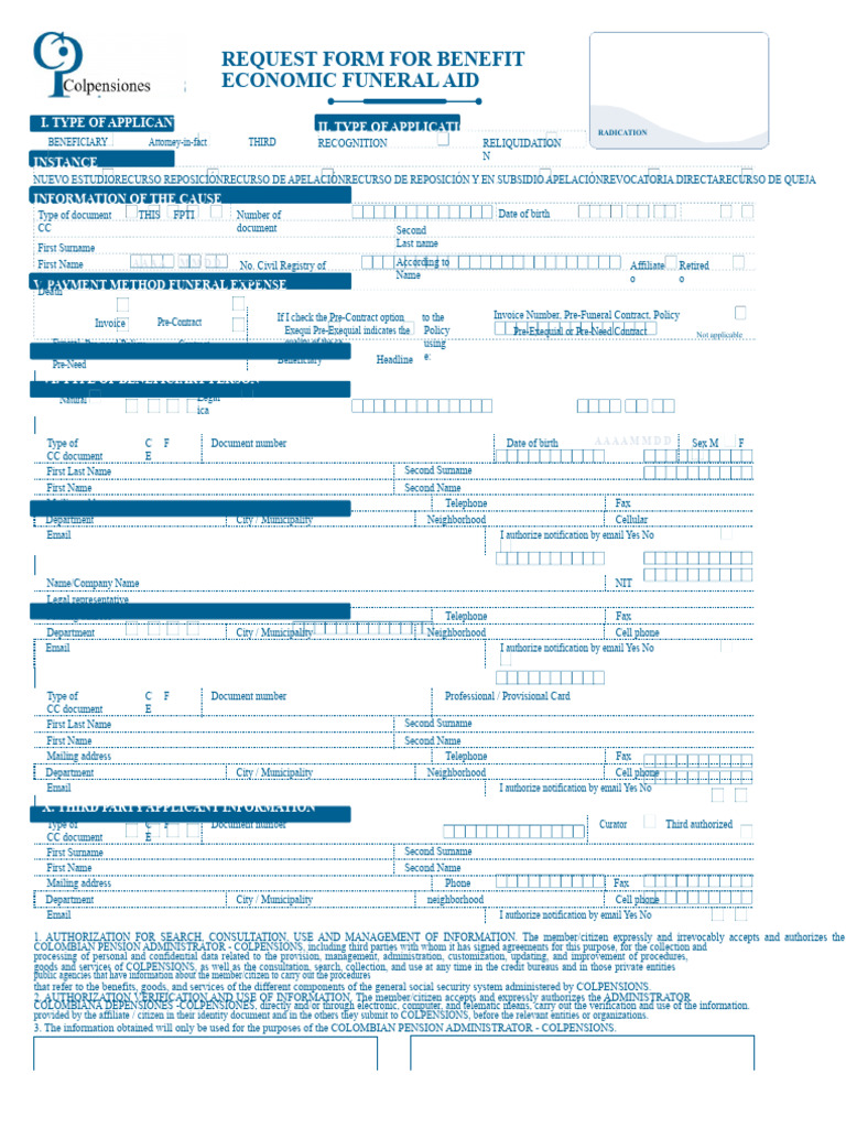Economic Benefit Application Form For Funeral Assistance | PDF ...