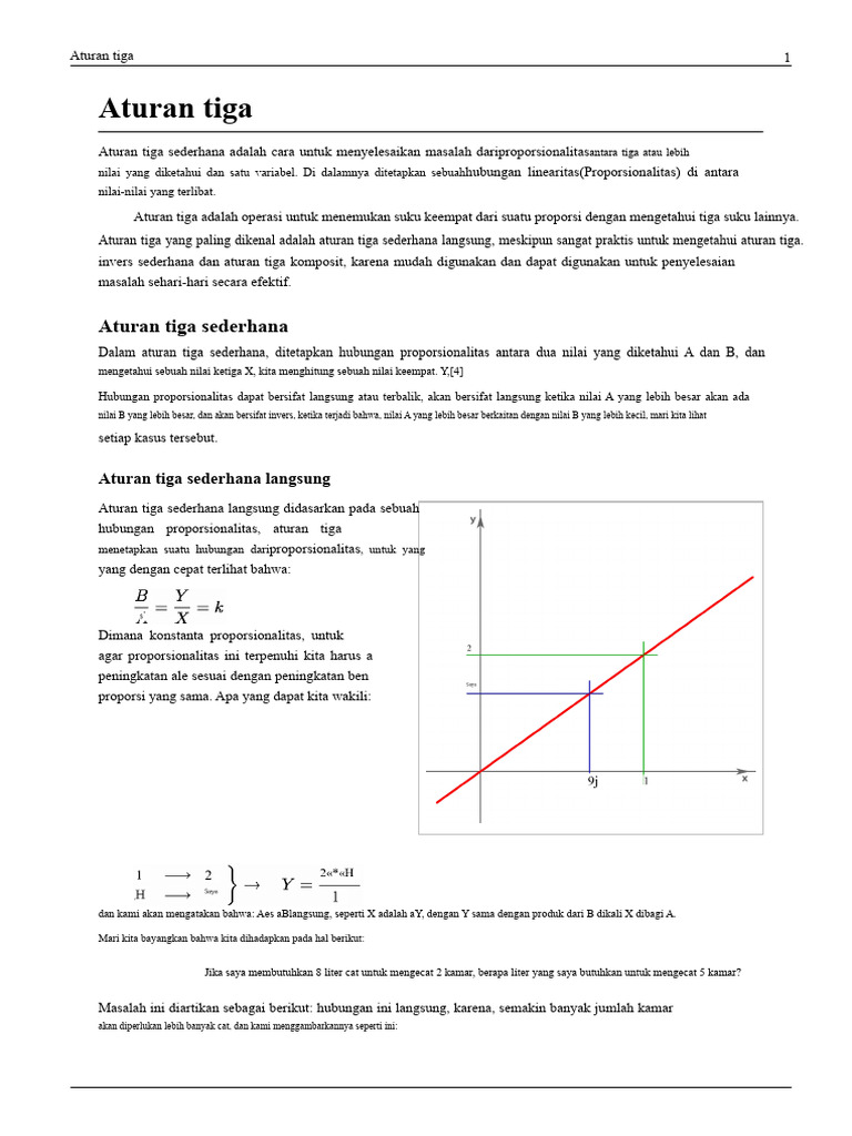 Aturan Tiga: Panduan Lengkap Matematika | PDF