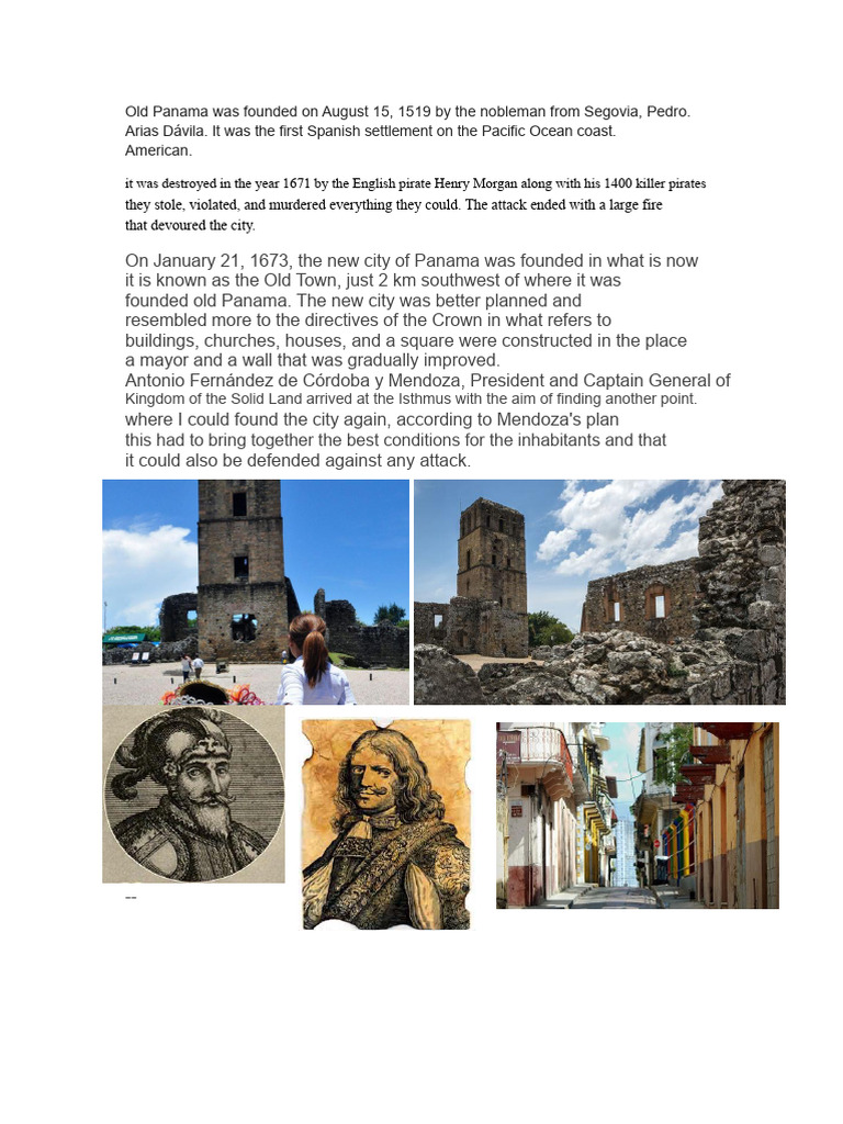 Panama Vieja Was Founded On. | PDF