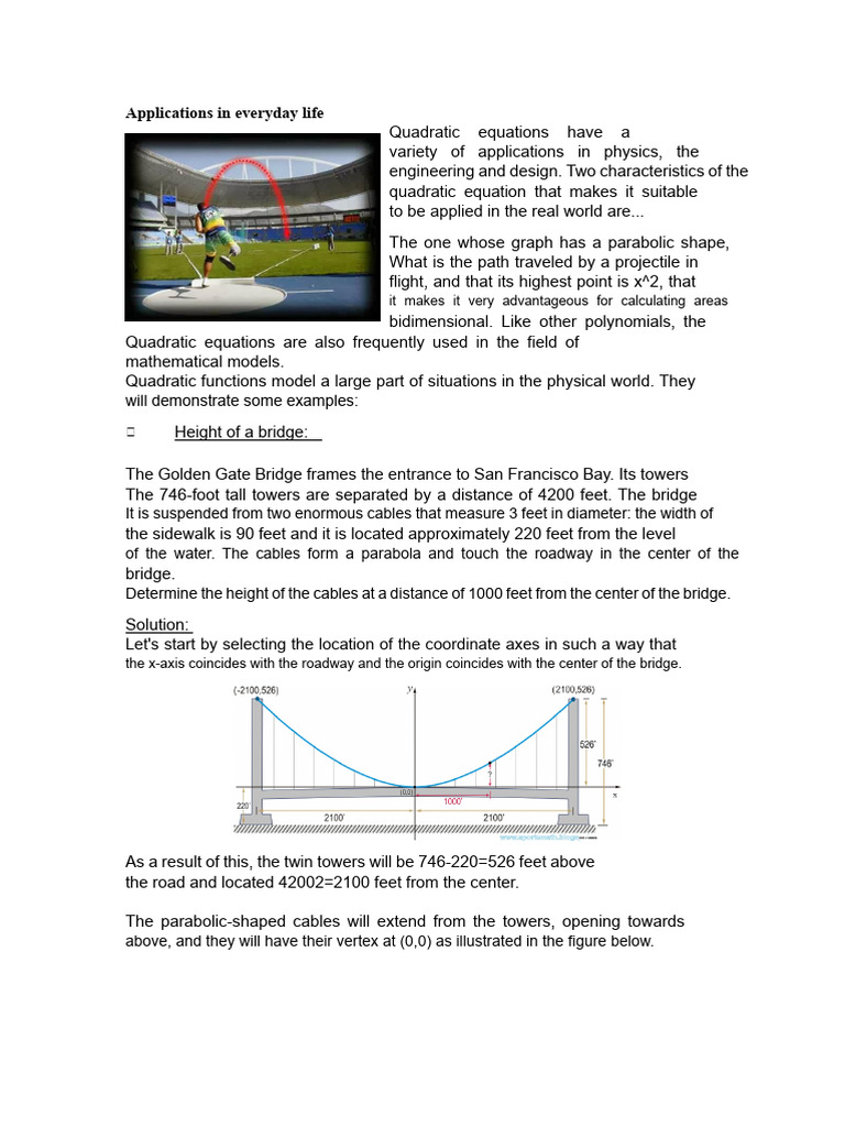 Applications in Everyday Life | PDF | Area | Quadratic Equation