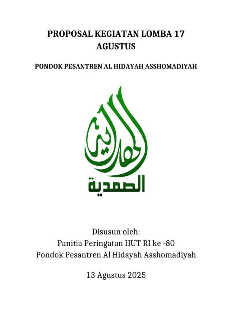Cover Proposal 17 Agustus | PDF