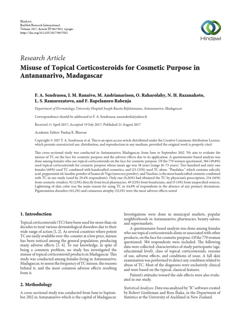 Misuse of Topical Corticosteroids For Co | PDF | Clinical Medicine ...