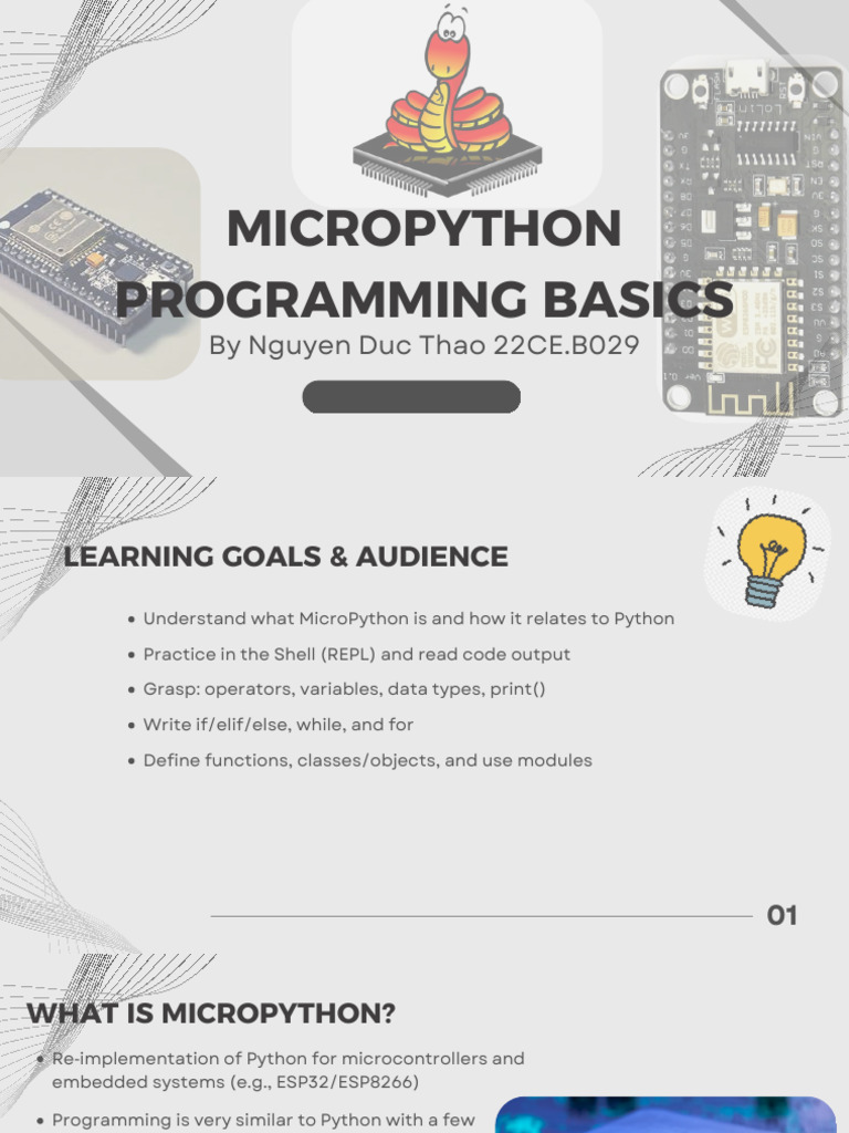 NguyenDucThao Lab1 Module 2 PythonMiccroPython Programming Basics | PDF | Control Flow | Python ...