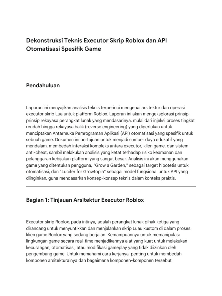 Executor Lua Roblox Grow Garden | PDF