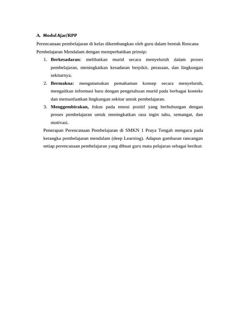 Template Modul Ajar PM (1) | PDF