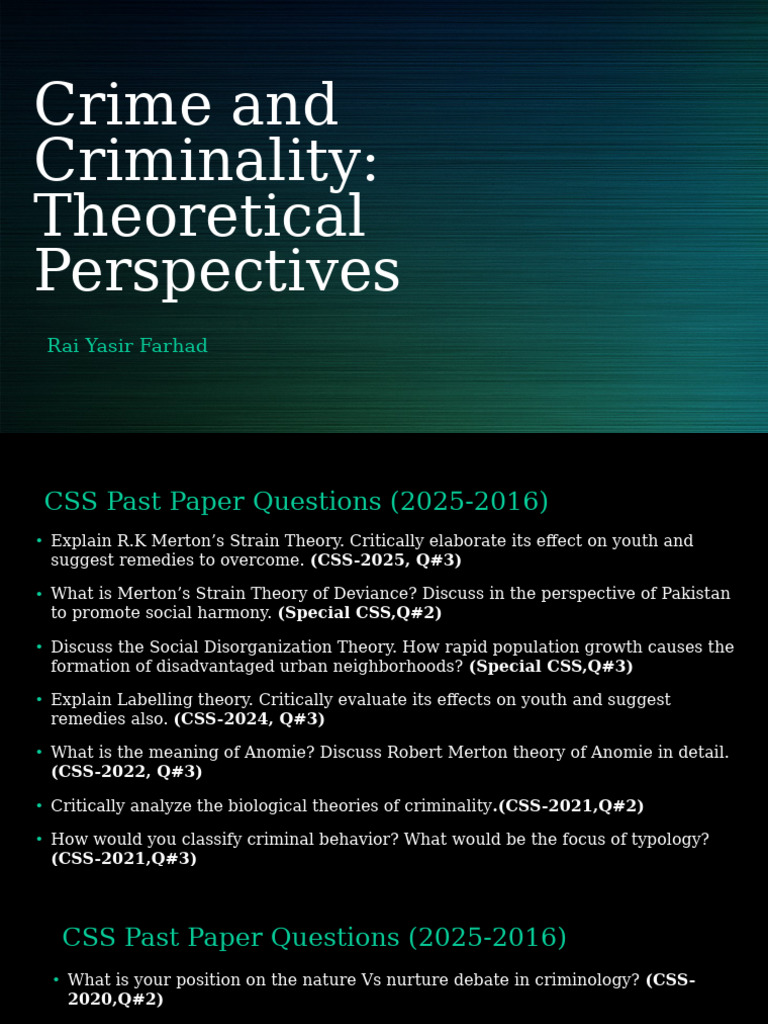 Nature vs. Nurture in Criminal Behavior | PDF | Deviance (Sociology ...