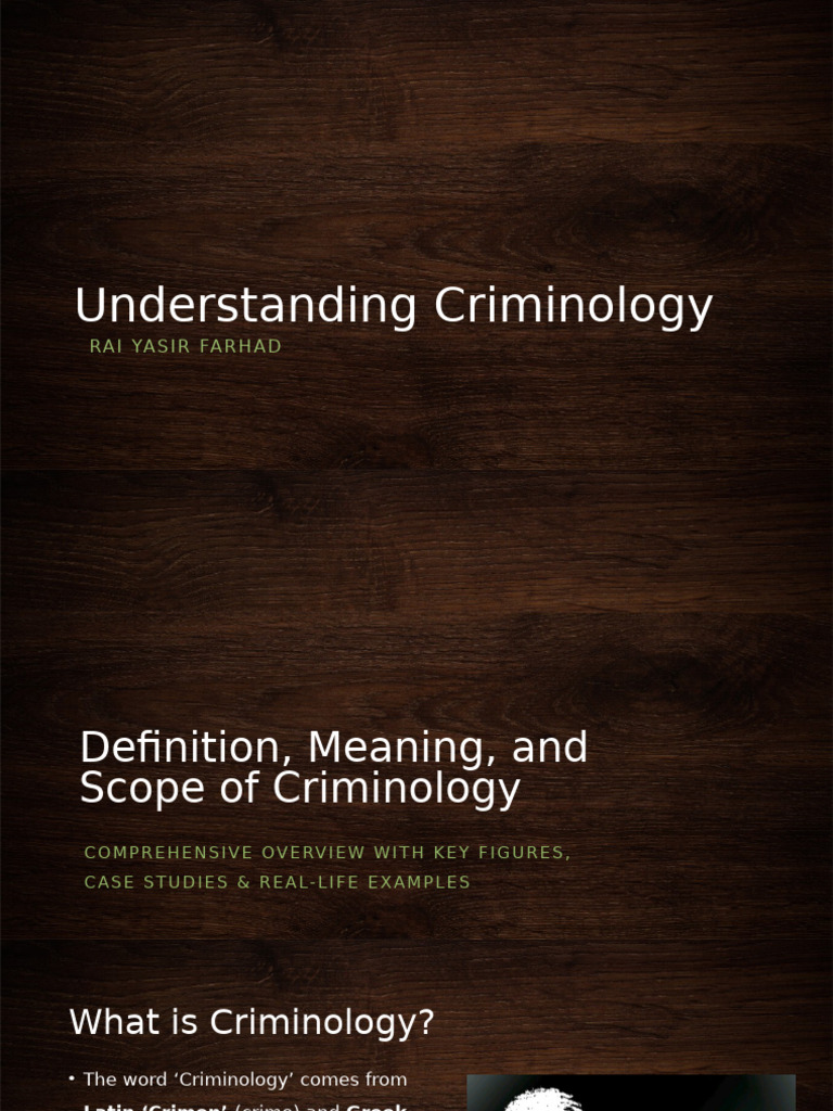 Comprehensive Guide to Criminology | PDF | Deviance (Sociology) | Crimes