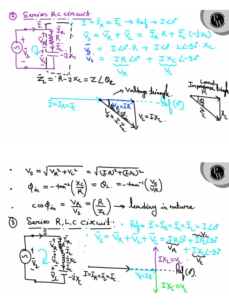 Single Phase & 3 - Phase AC Circuit 05 - Class Notes New | PDF