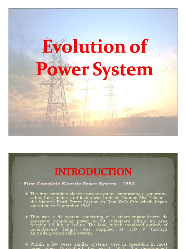 1.evolution of Power System 1 | PDF | High Voltage Direct Current ...