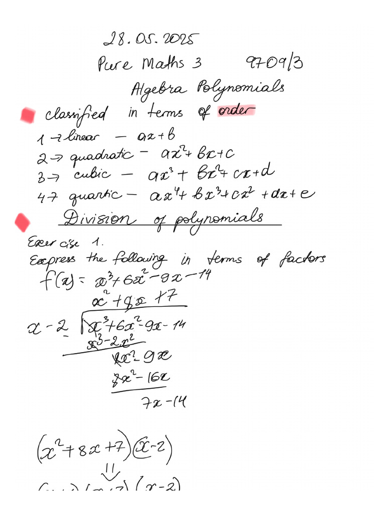 Maths Notes | PDF