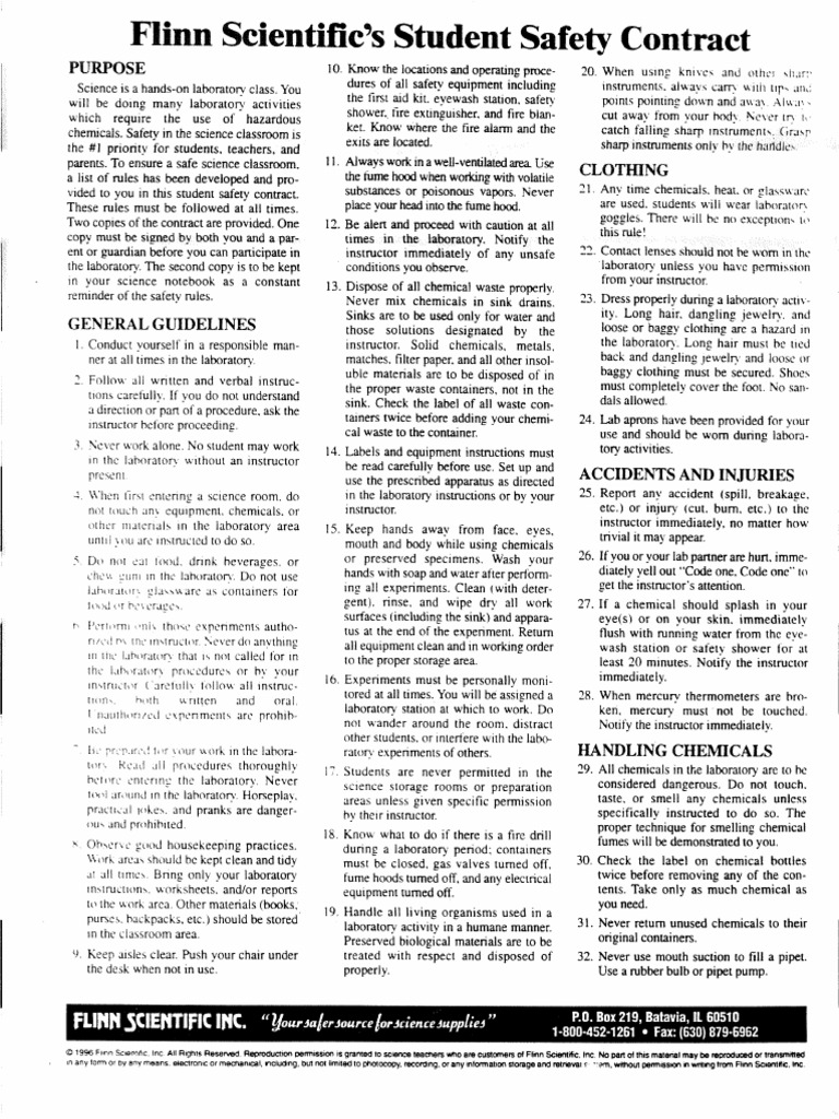 Safety Contract | PDF