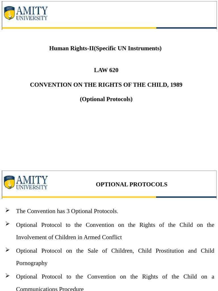 UN Child Rights Convention Overview | PDF | Convention On The Rights Of ...