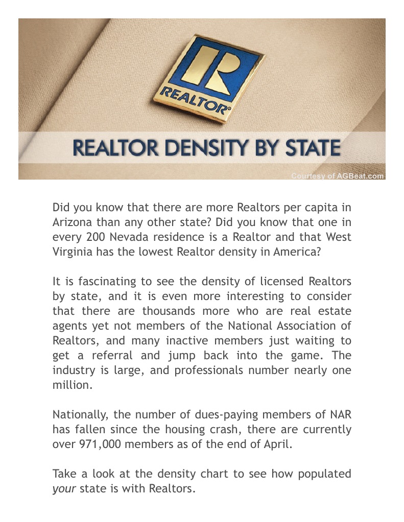 Realtor Density by State Insights | PDF | Social Science