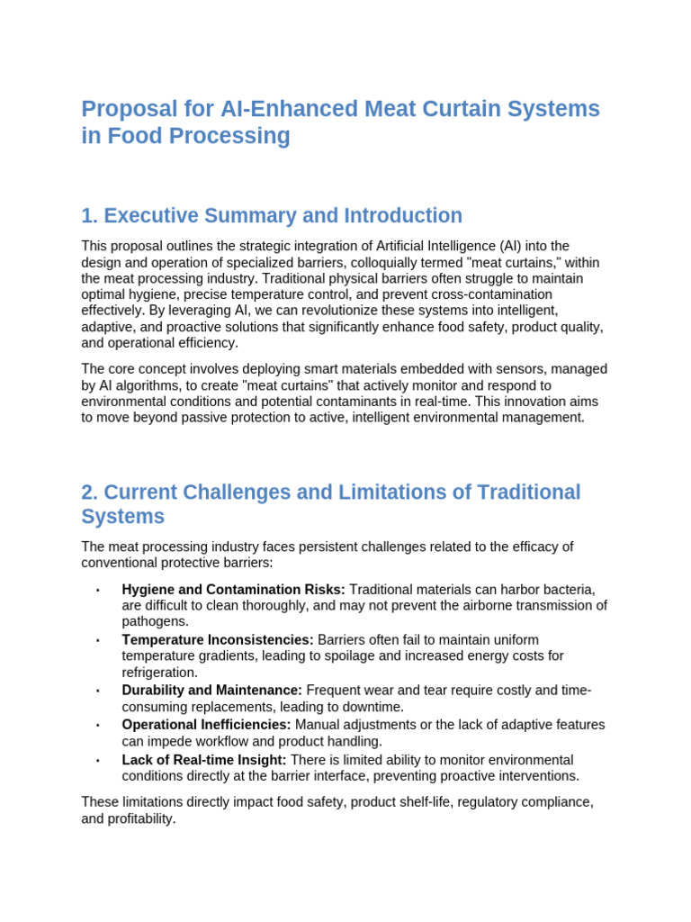 AI in Meat Curtains Proposal | PDF | Artificial Intelligence ...