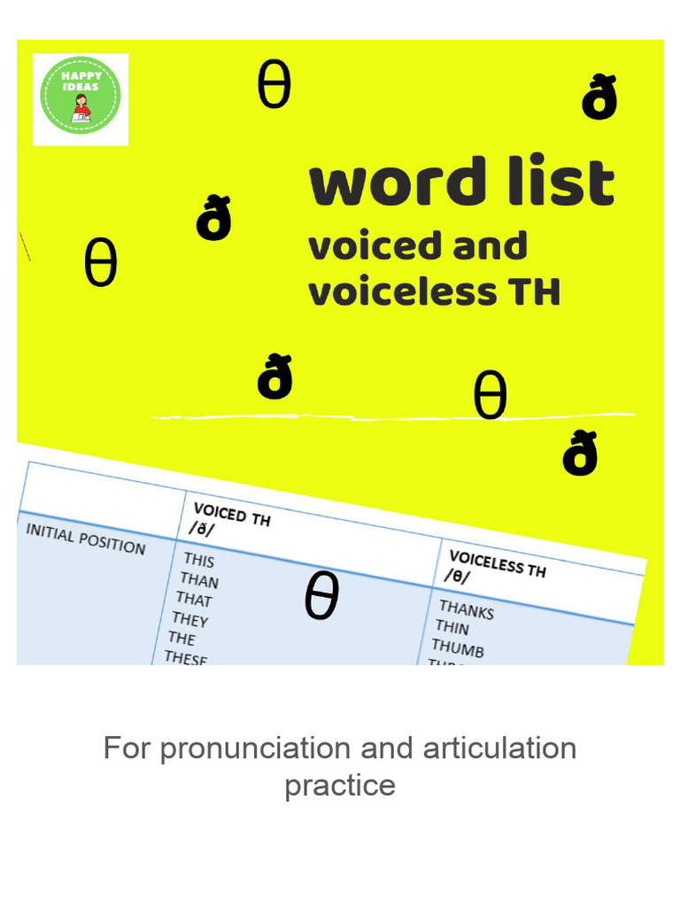 Voiced TH Sounds in Final Position | PDF