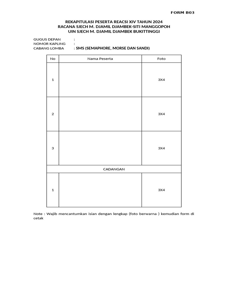 Form B03 | PDF