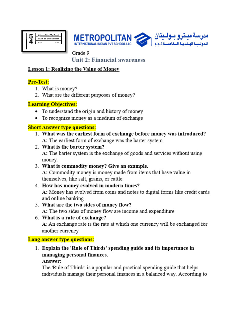 Understanding Money and Its Value | PDF | Money | Barter