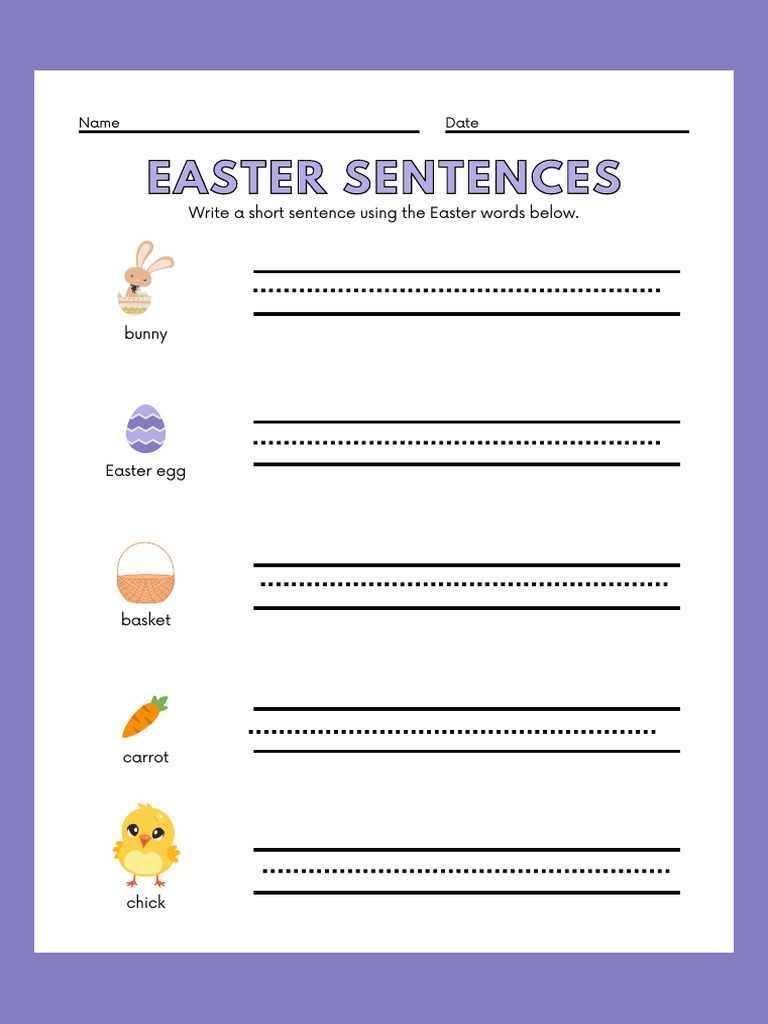 Easter Sentence Writing Activity | PDF
