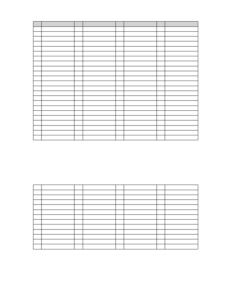 Numbering Table Complete 289 To 802 | PDF