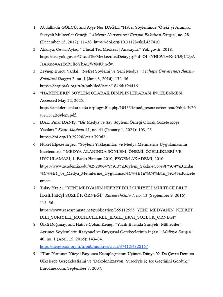 Literatür Taraması | PDF