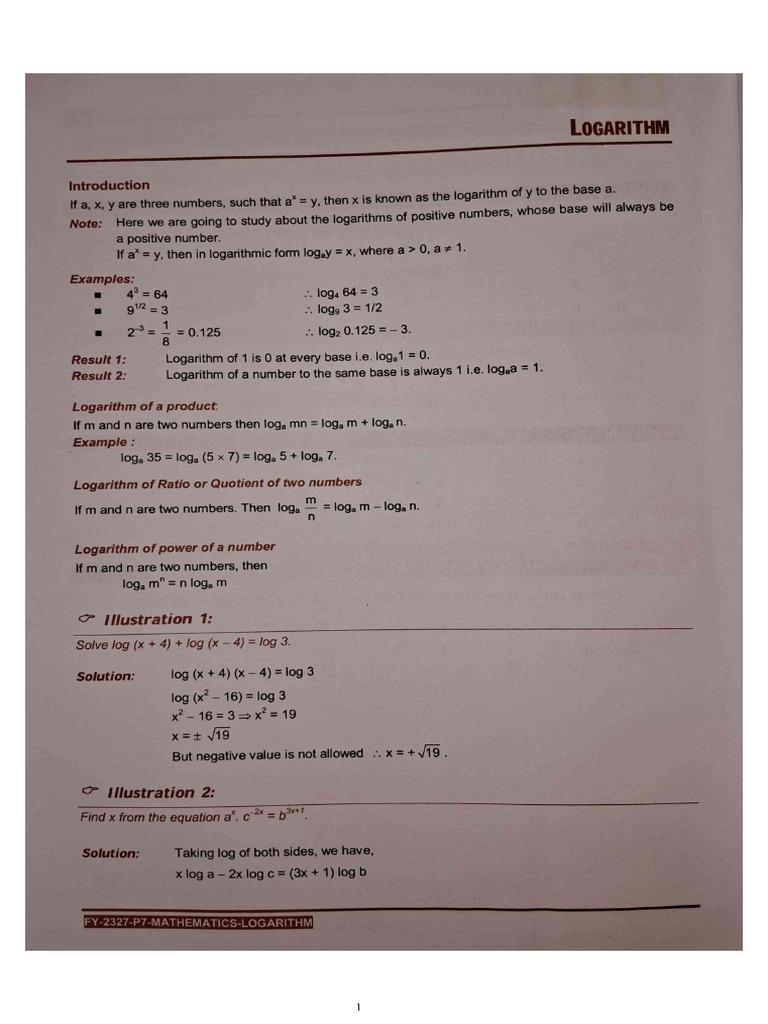 Logarithm | PDF