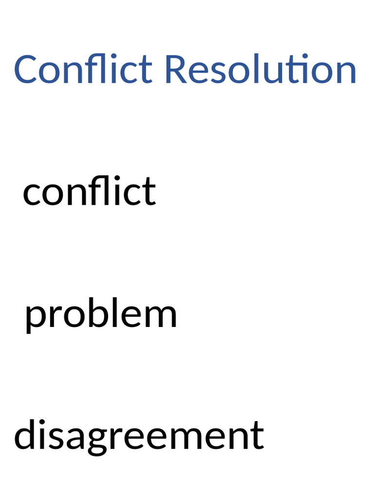 Words On Conflict | PDF