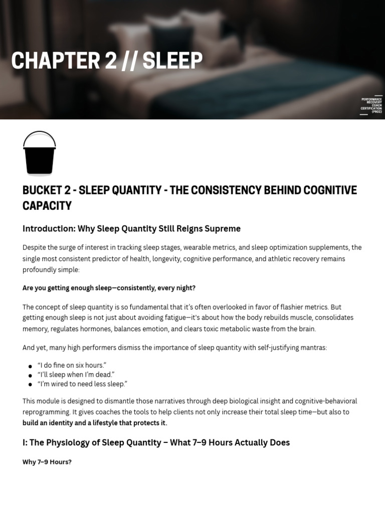 Sleep Quantity Text | PDF | Sleep | Sleep Deprivation