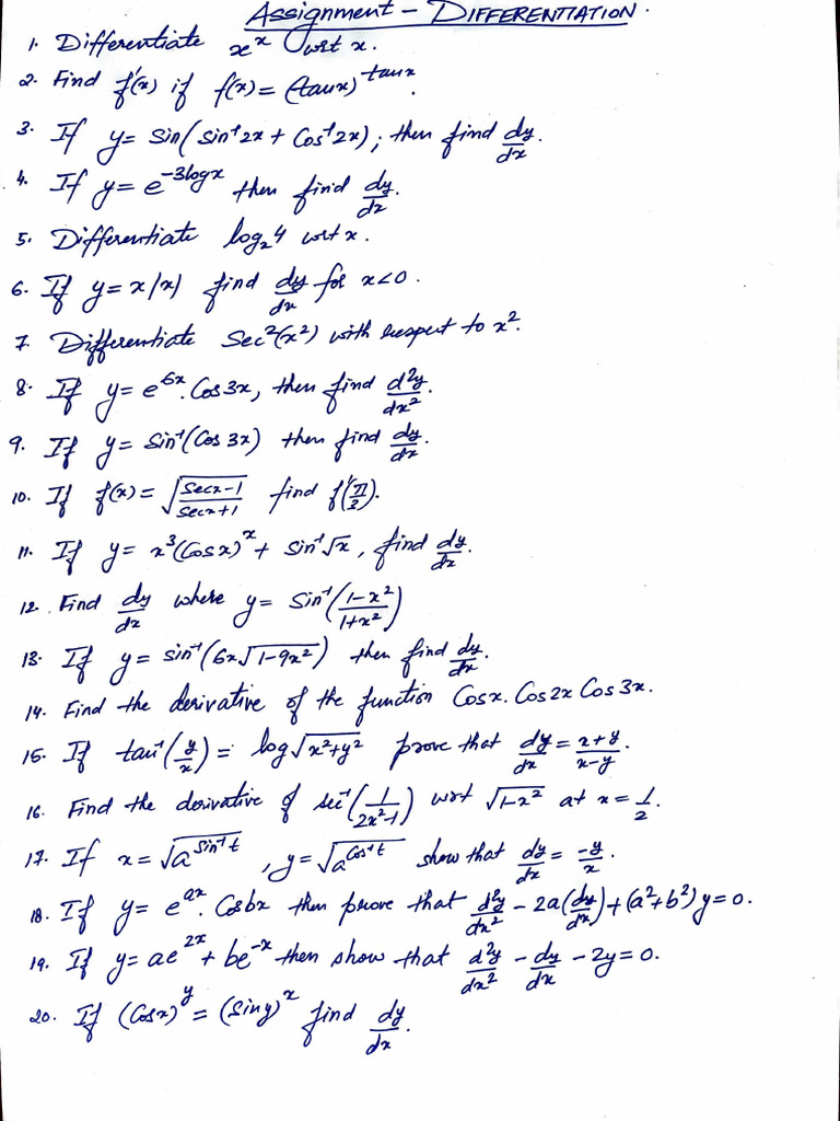 Differentiation | PDF