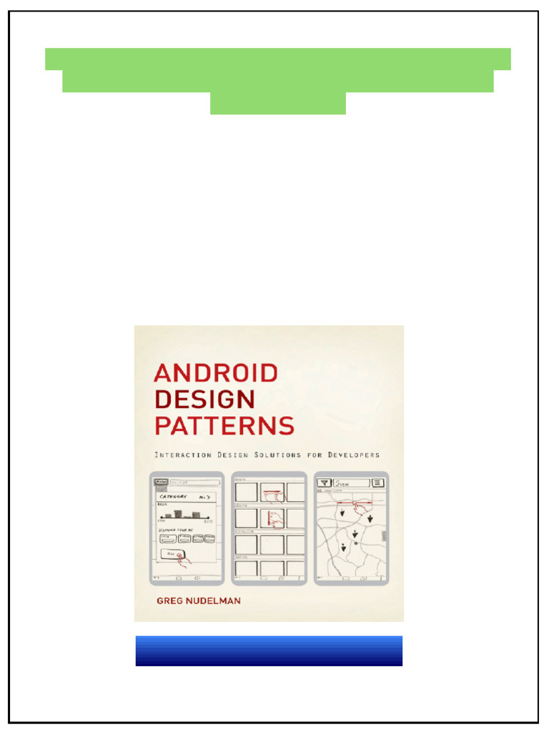 Android Design Patterns Interaction Design Solutions for Developers 1st ...