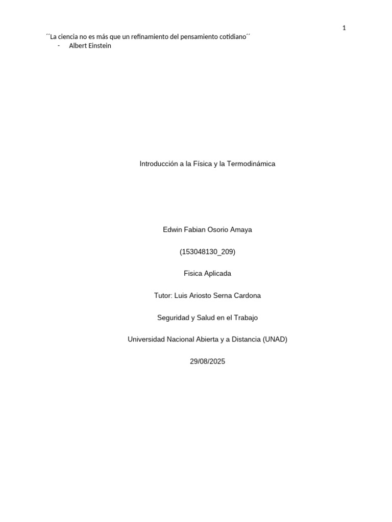 Edwin Amaya-Introducción A La Física y La Termodinámica | PDF