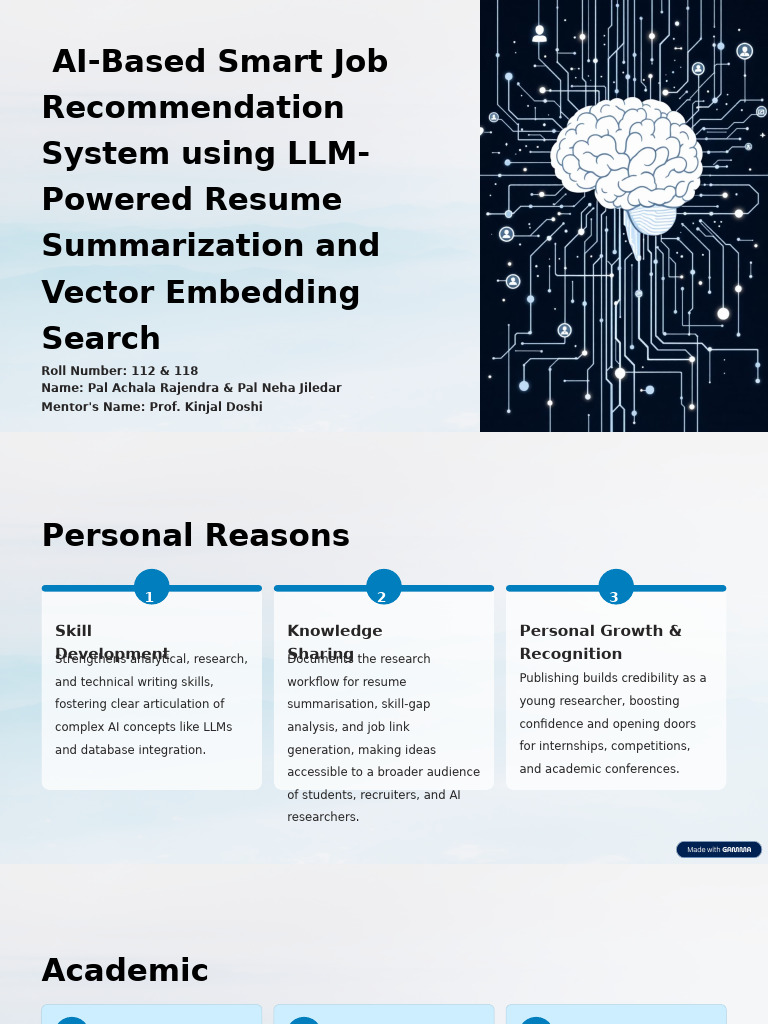 AI Job Recommendation System Using LLM | PDF | Résumé | Recruitment