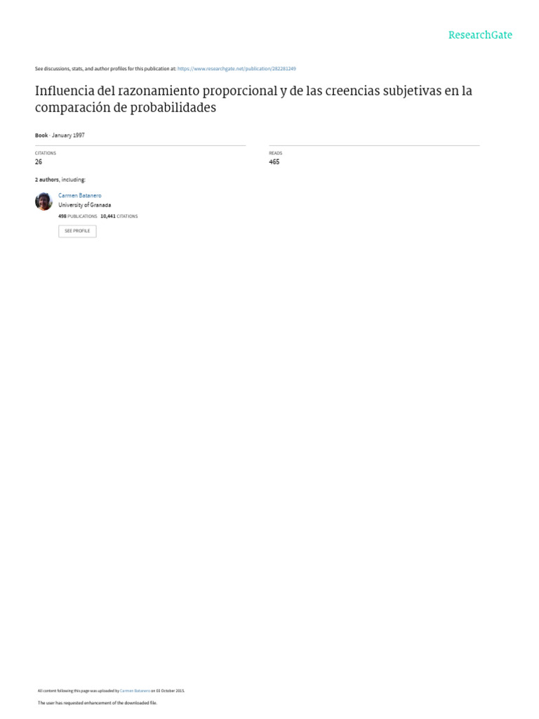 Razonamiento Proporcional y Probabilidades | PDF | Razón | Probabilidad