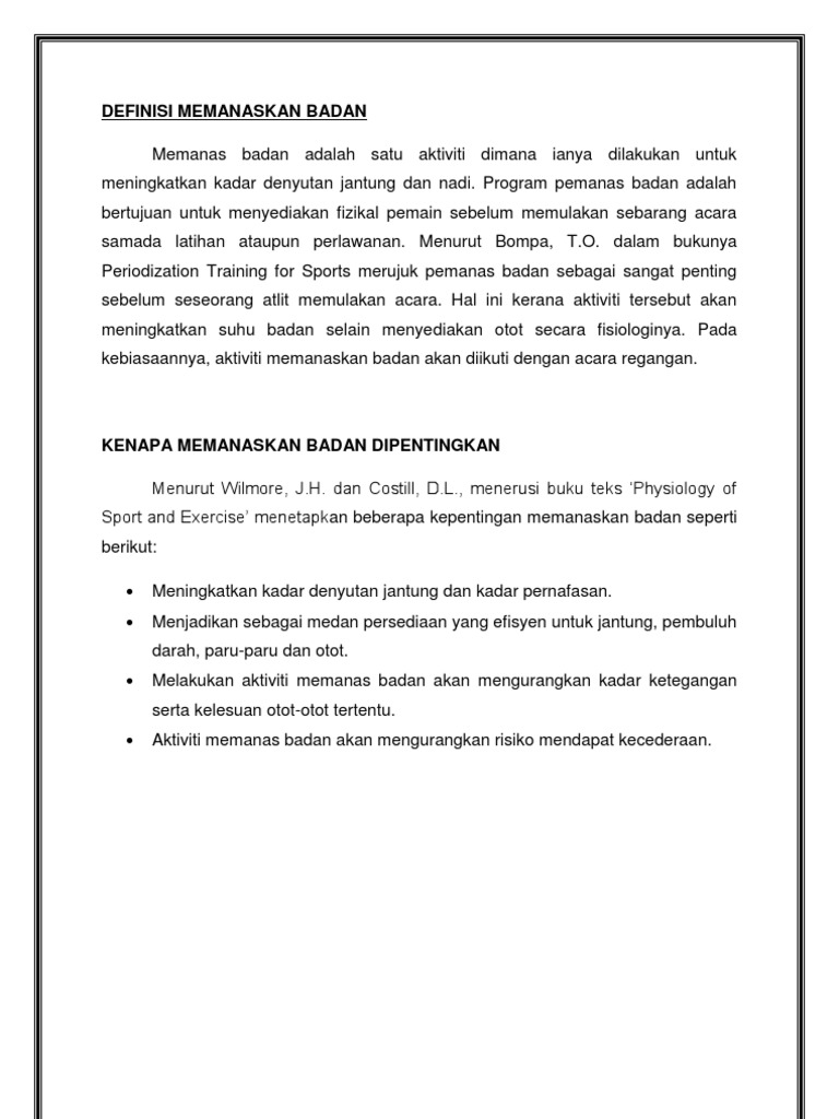Definisi Memanaskan Badan | PDF